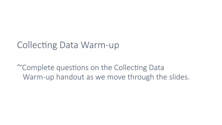 Collecting Data Warm-Up Video