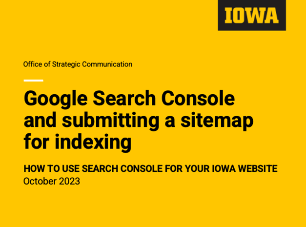 Training: Google Search Console and submitting a sitemap