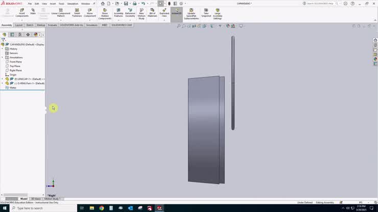 Cap and Lens Sub-Assembly (Steps 103-170)