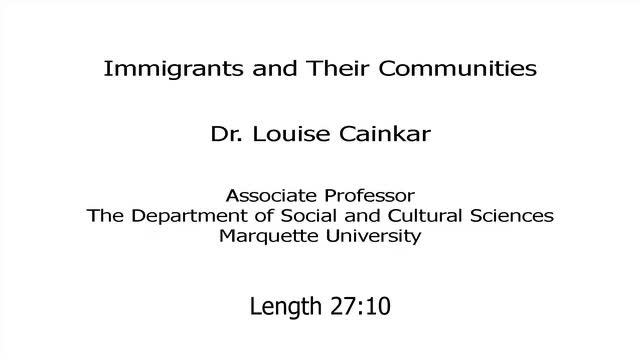 Immigrants Lecture