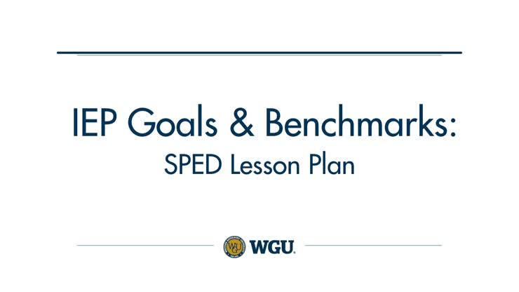 SPED IEP Goals & Benchmarks