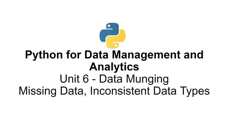 Unit 6 - Data Munging (Cleaning/Wrangling), Missing Values and ...