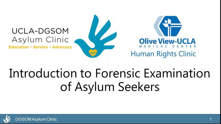 Intro to Forensic Medical Eval of Asylum Seekers