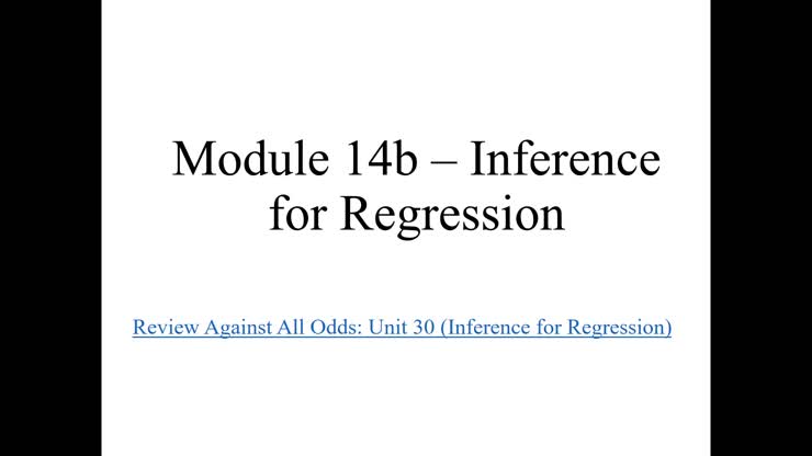 Module 14b Slides - Inference for Regression