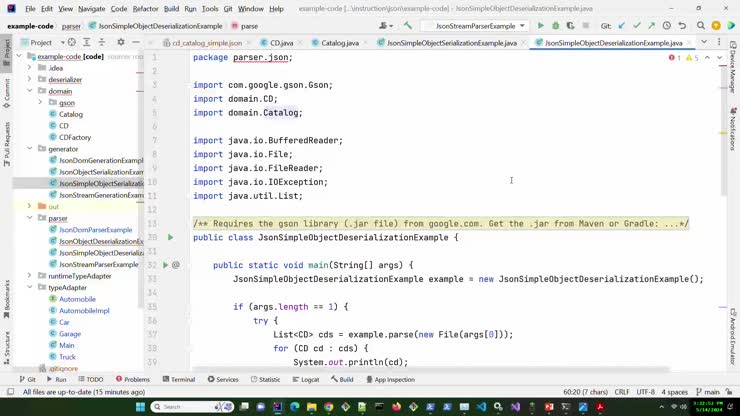 CS 240 - JSON Object Serialization