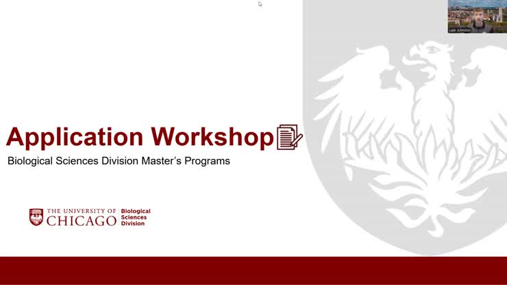UChicago BSD Master's App Workshop