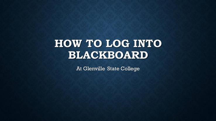 How to Log Into Blackboard