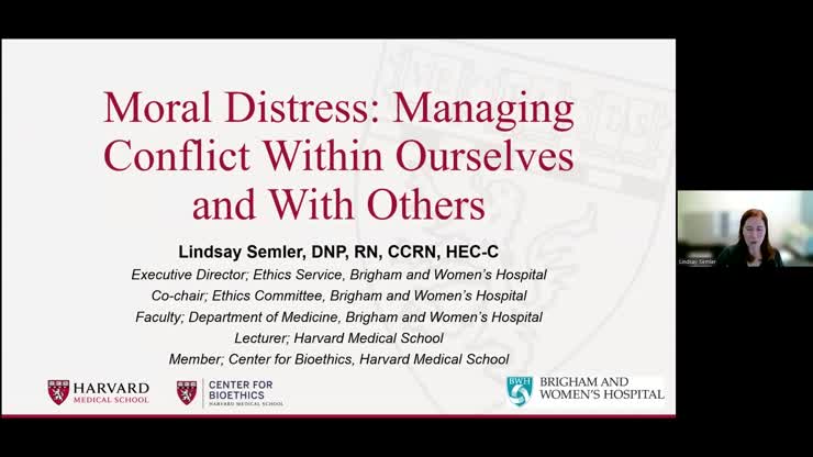 Moral Distress: Managing Conflict Within Ourselves and With Others