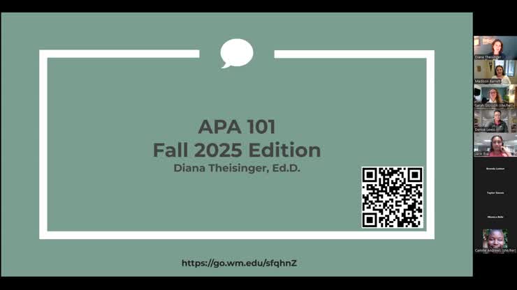 Fall 2025 APA Workshop