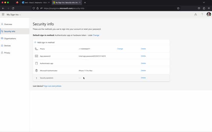 PLS MFA security key setup attempt Mac OS and Firefox - Screen ...