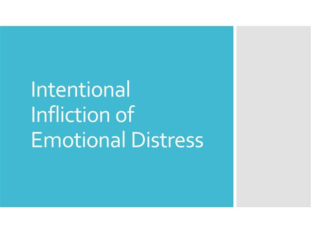Comm Law: Intentional Infliction of Emotional Distress