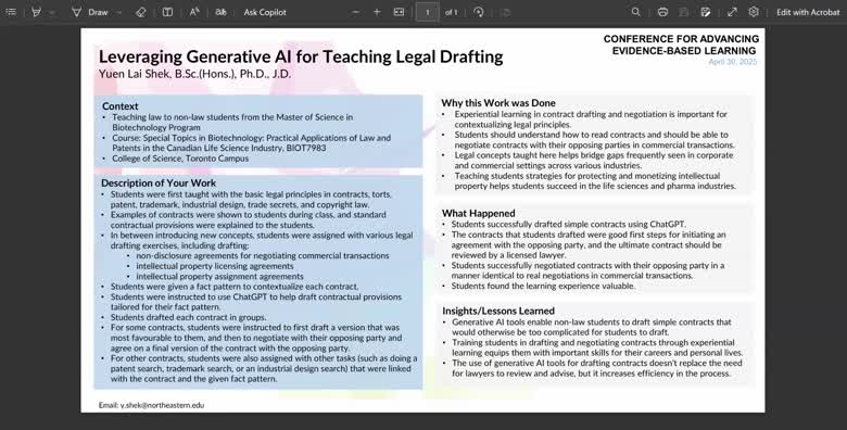 Leveraging Generative AI for Teaching Legal Drafting