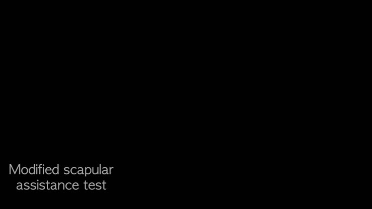 Modified scapular assistance test