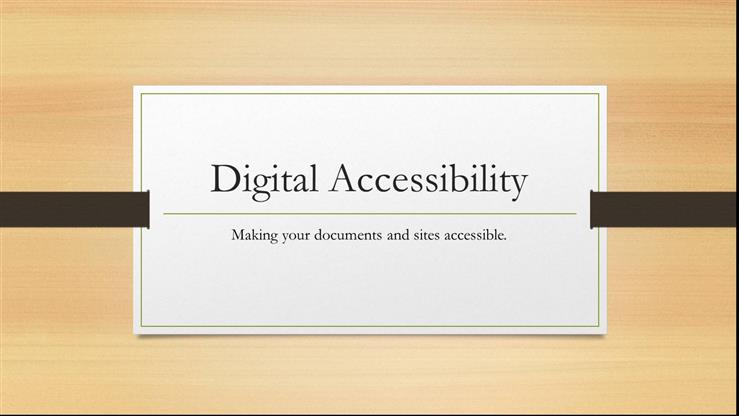20 Minute Digital Accessibility Training