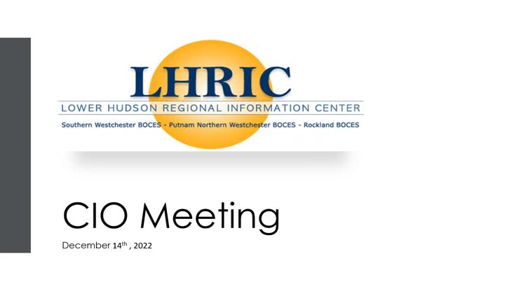 CIO Meeting - December 14th