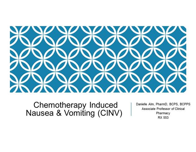 Chemotherapy Induced Nausea and Vomiting_CINV_Part 2