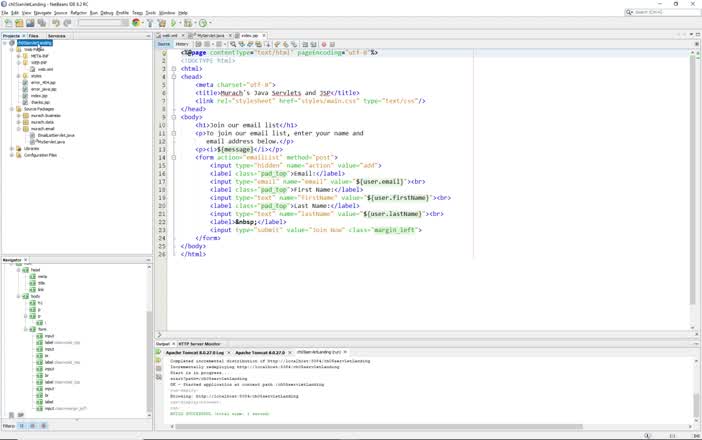 Servlet as Landing Page
