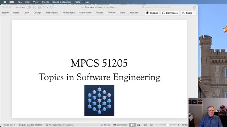 MPCS 51205 Topics in Software Engineering (Mark Shacklette)