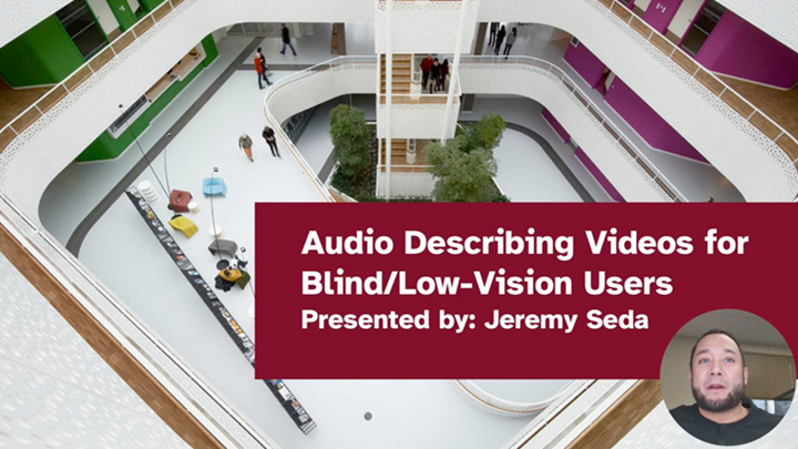 Audio Describing Videos for Blind/Low-Vision Users