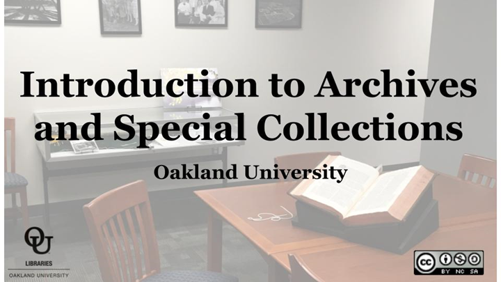 Introduction to Archives and Special Collections