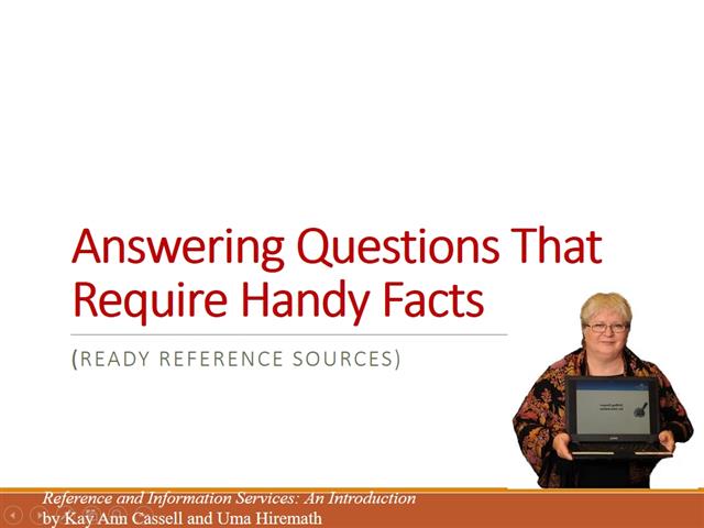 Ready Reference Resources