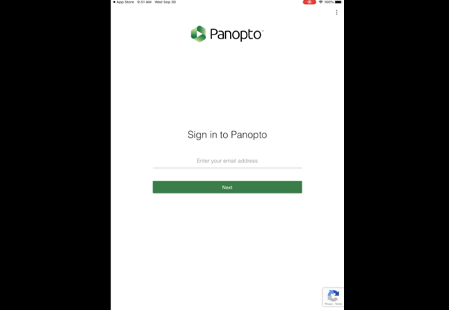 Create a Panopto Recording (iOS)