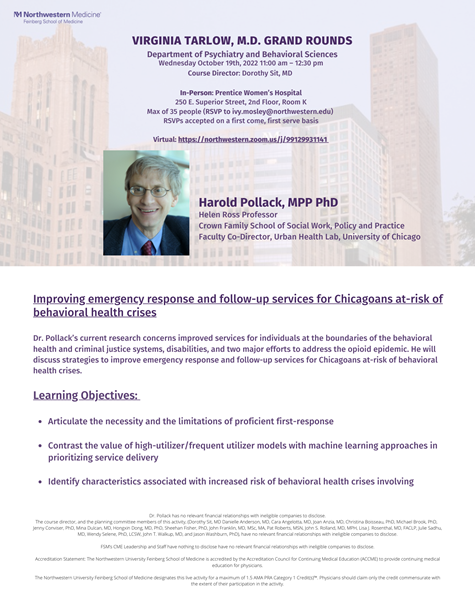 ISAAC RAY RESEARCH PROGRAM LECTURE-University of Chicago Crime Lab ...