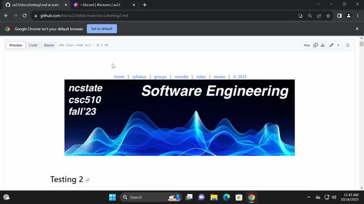 CSC 510 001 10/16/23