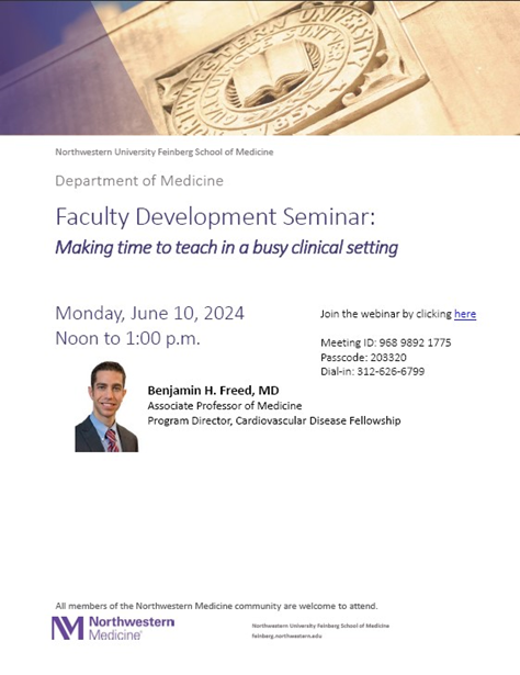 Faculty Development Seminar - 06.10.2024 - Benjamin Freed - Taking Time ...