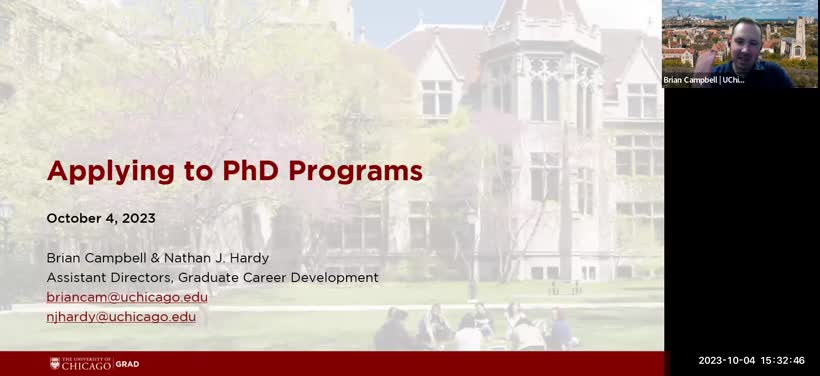 Applying to PhD Programs Webinar