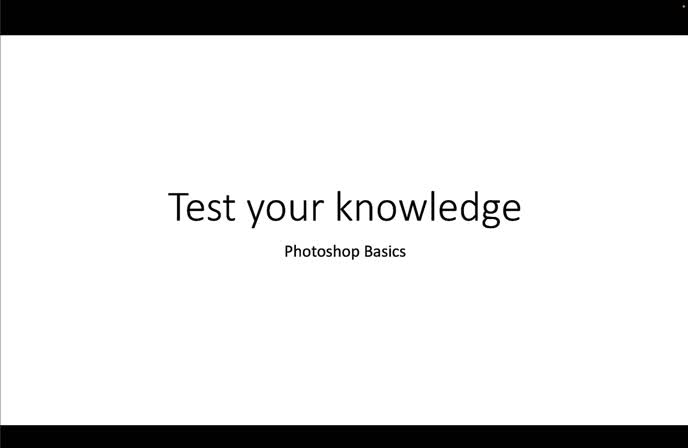 Basics Photoshop Test