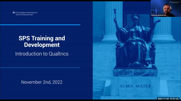 SPS Training & Development: Introduction to Qualtrics