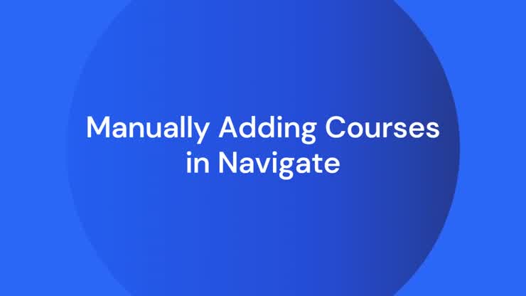 Adding Courses Navigate - Made with Clipchamp