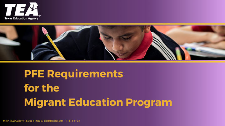 PFE Requirements for the MEP
