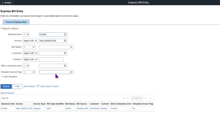 BI_Approving Billing Invoices using the Express Billing page - No Audio