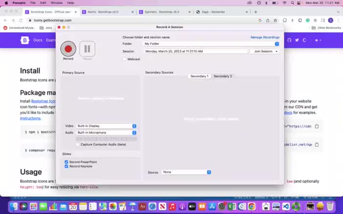 Sage: Icons, Alerts, Spinner