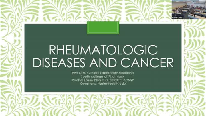 Rheumatologic Diseases and Cancer