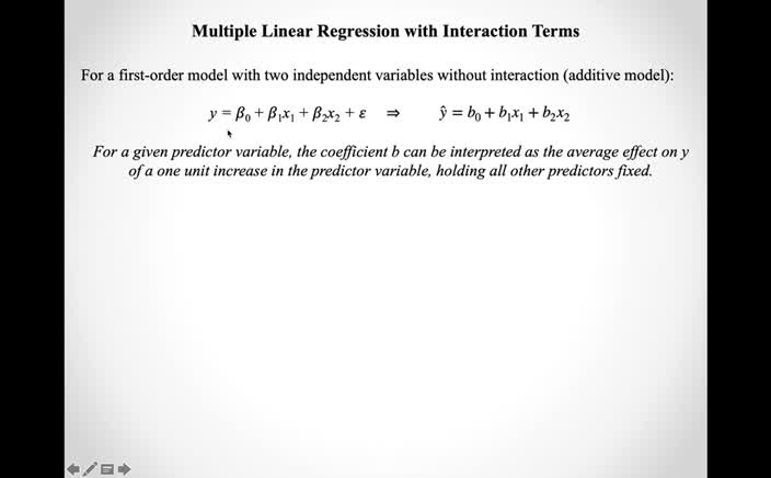 W13V1: Multiple Linear Regression with Interaction Terms