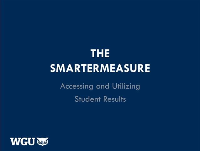 Accessing SmarterMeasure Results