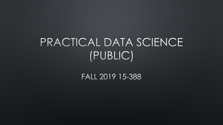 Lecture 01: Introduction