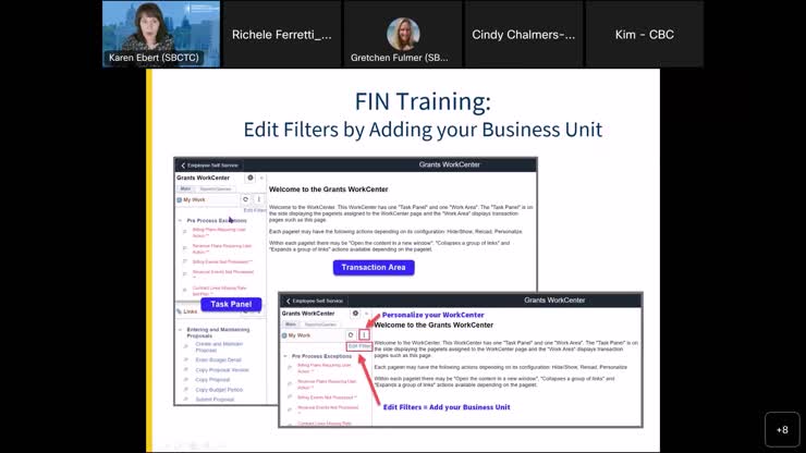 FIN Training: Customizing the Grants WorkCenter - with Audio