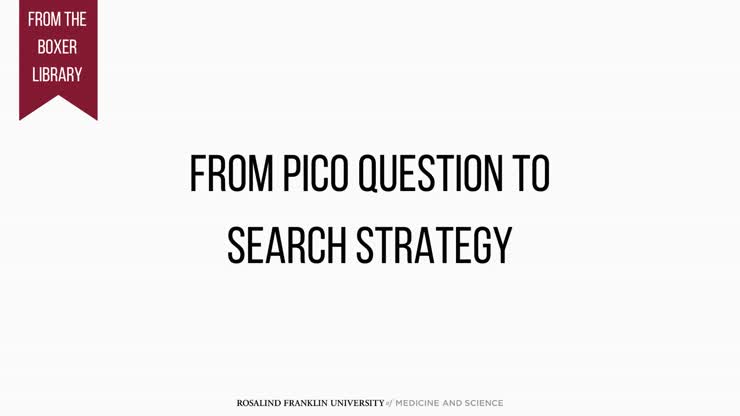 PICO Question to Search Strategy