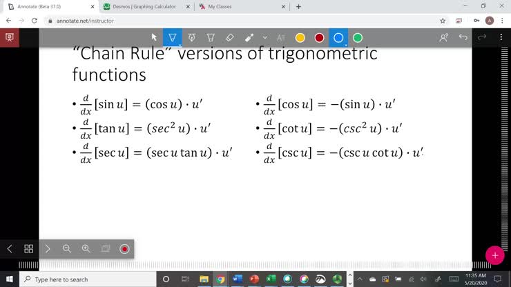 MAT 271 Chain rule with trig