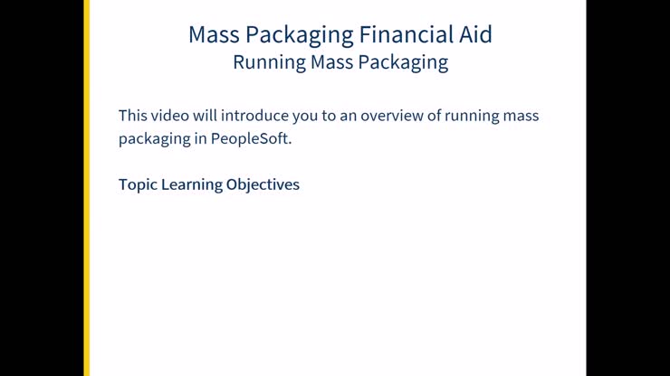 Running Mass Packaging