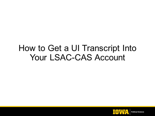Send UI Transcript to CAS