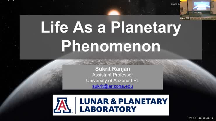 Life As a Planetary Phenomenon by Sukrit Ranjan - November 16, 2022