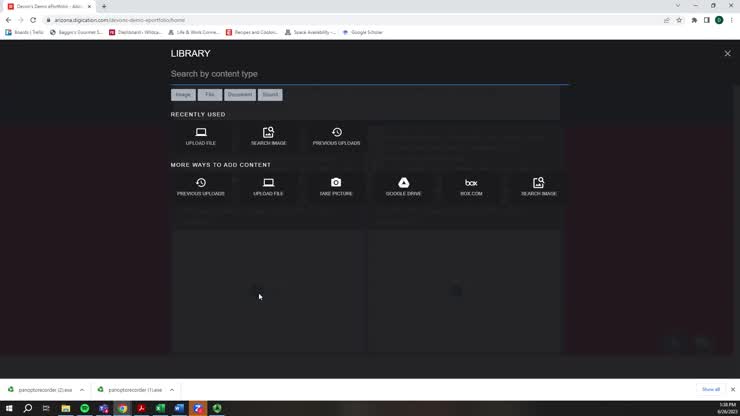 Adding a photo to your ePortfolio