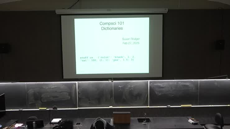 Susan Rodger - COMPSCI 101L.001 - Gross Hall 107 - Spring 2025 on 2/27 ...