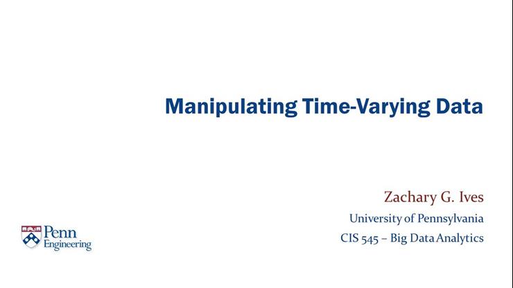 Manipulating Time Series Data