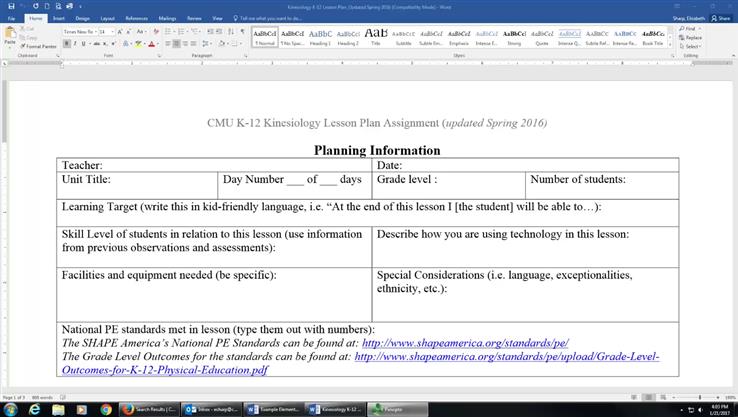 The entire Lesson Plan explained